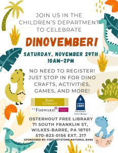 Dinovember Celebration – Osterhout Free Library